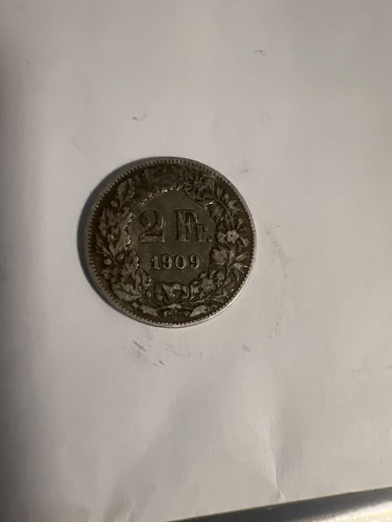 2 Franken Silbermünze jg 1909 | Kaufen auf Ricardo