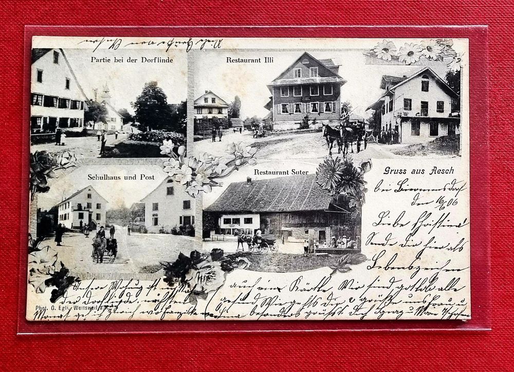 Aesch (BL) - Rest. Illi und Suter - Post Birmensdorf - 1906 (Gebraucht ...