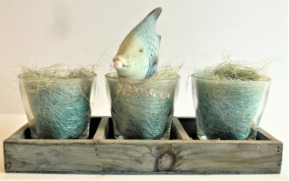 Fisch mit Gläsern u Blumen-Töpfchen (Gebraucht) in Murgenthal für CHF ...