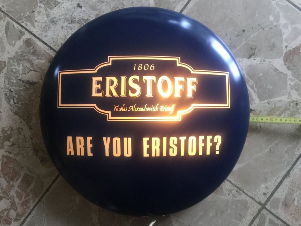 alte Leuchtreklame ERISTOFF edel Wodka Vodka # emailschild | Kaufen auf ...