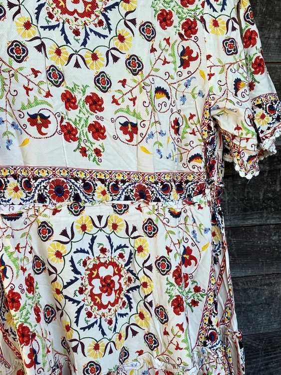 kleid mini muster hippie boho | Kaufen auf Ricardo