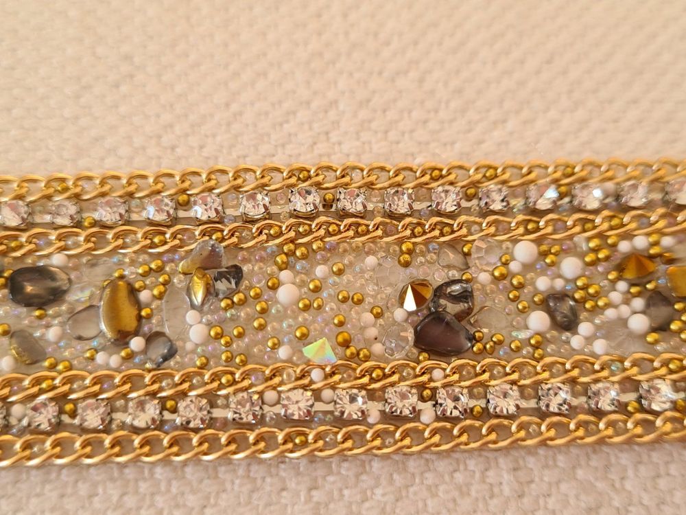 Schönes Band mit Strass, 48 cm, DIY, zum Aufnähen/Aufkleben (Neu ...