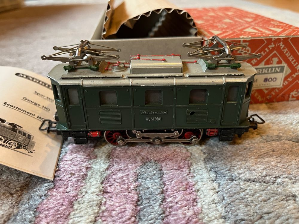 Märklin RSM 800 Elok 1954 mit Haftreifen Rautenkarton (Gebraucht) in ...