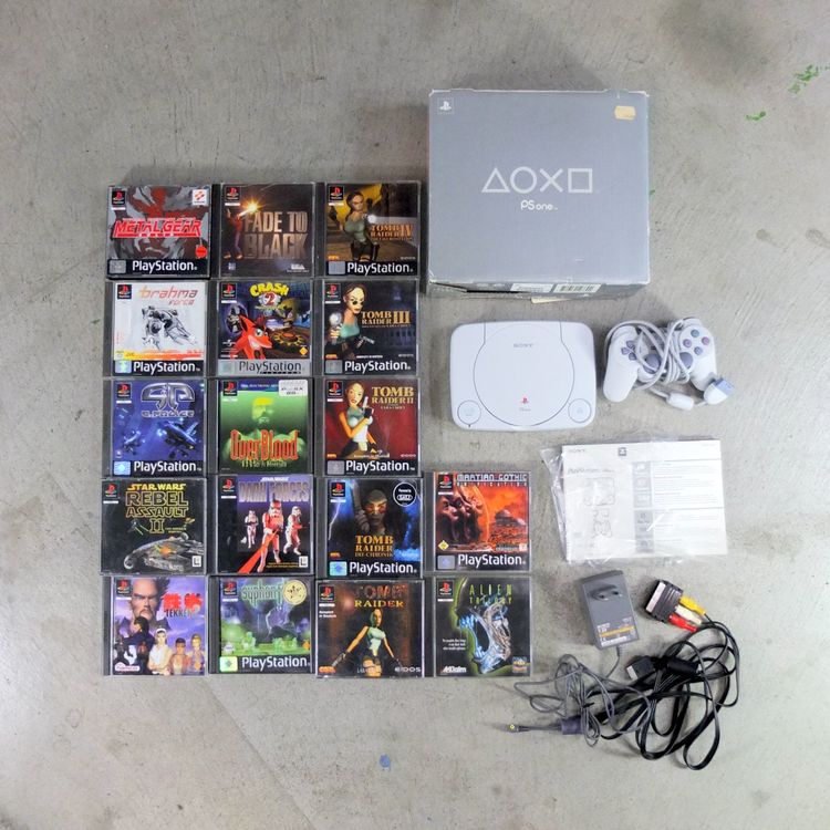 Sony PlayStation Konsole PS one + 1 Controller + 17 Spiele (Gebraucht ...