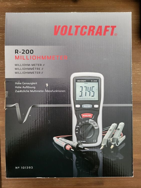 Voltmeter Milliohmmeter Komponententester VOLTCRAFT R-200 (Neu und ...