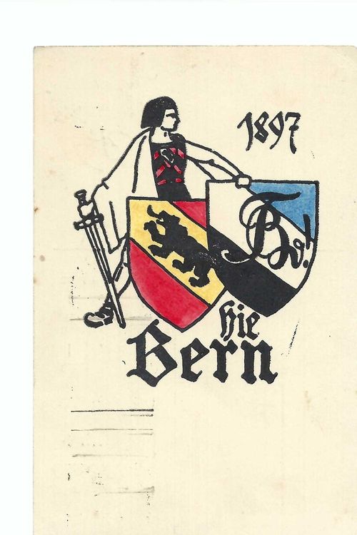 STUDENTENKARTE Berner Wappen 1897, Karte von 1826 (A) (Gebraucht) in ...