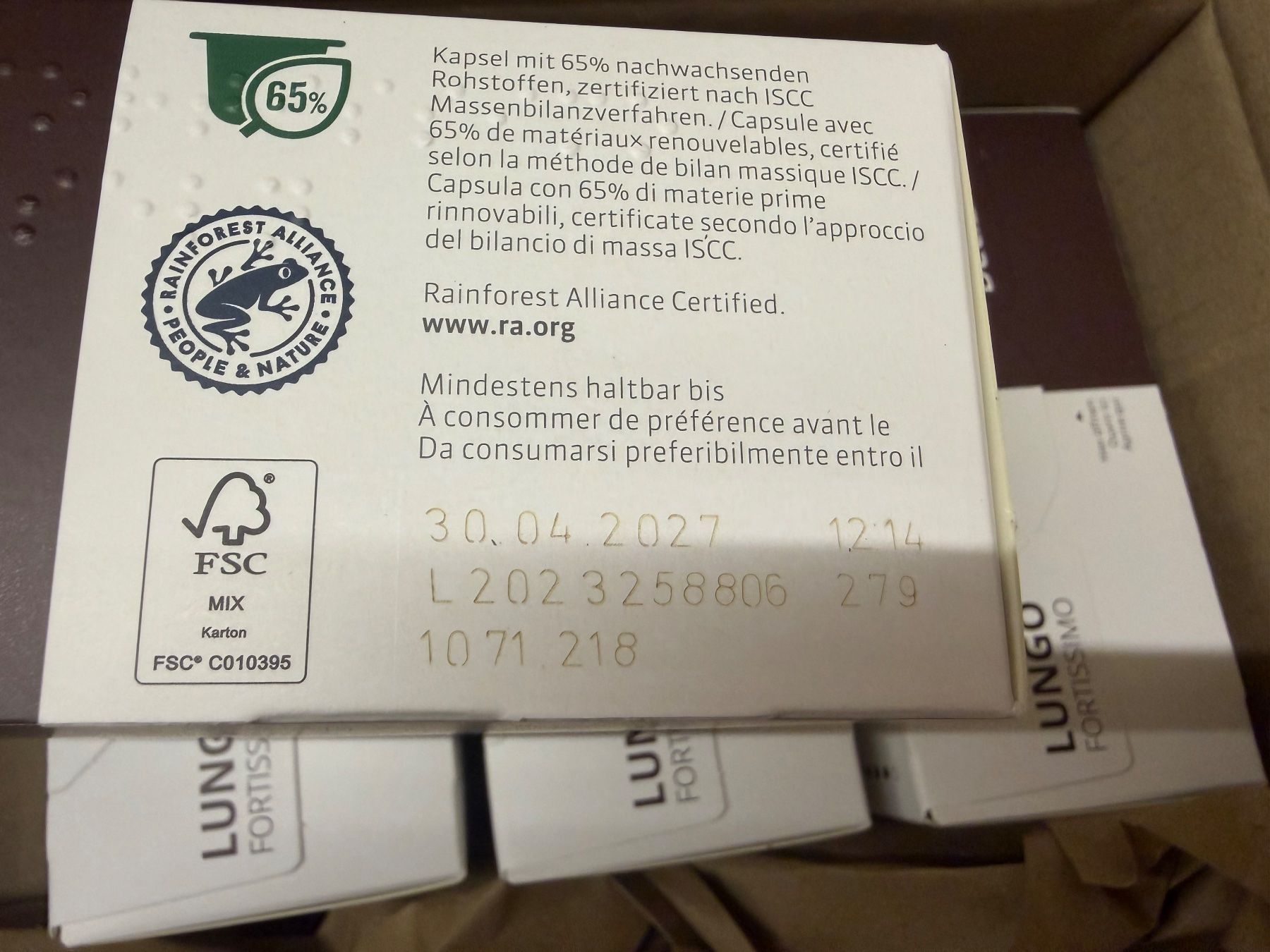4 Pack Delizio LUNGO FORTISSIMO 12 Kapseln (Neu und originalverpackt ...