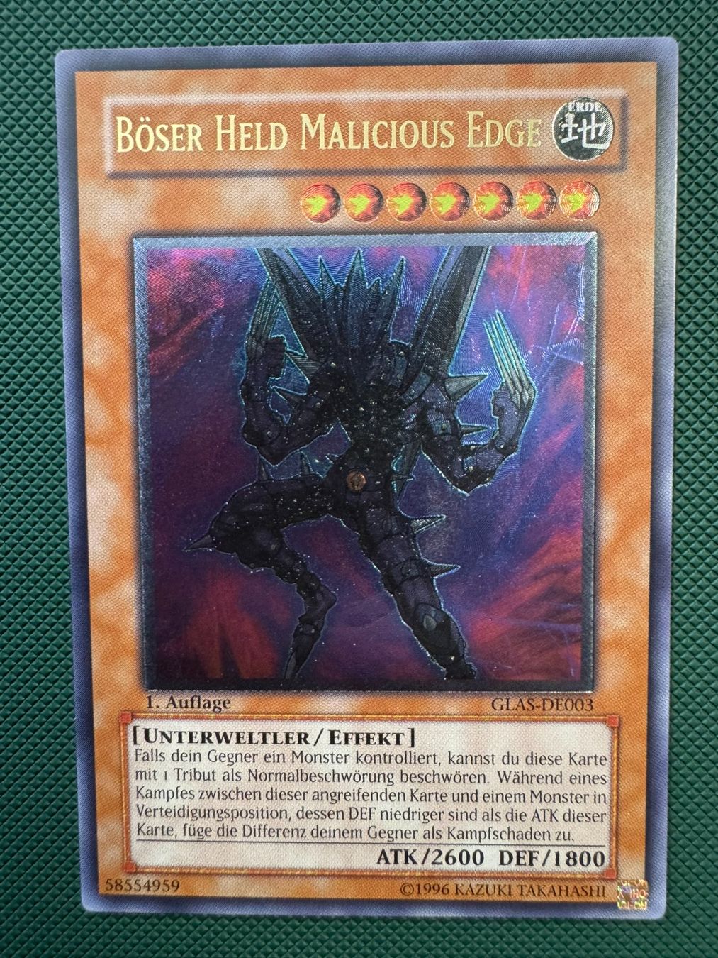 Yugioh Böser Held Malicious Edge Ultimate Rare sehr Selten!! (Gebraucht ...