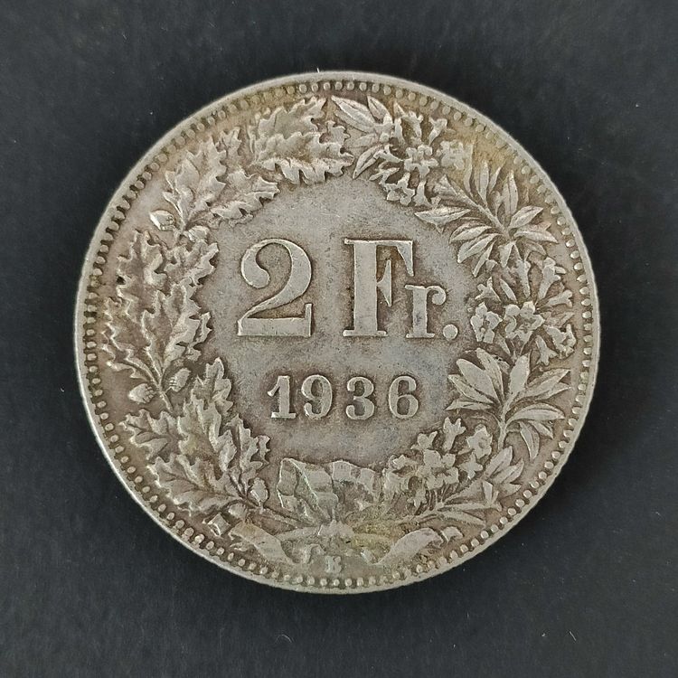 2 Franken Silbermünze 1936 (Gebraucht) in Eggenwil für CHF 8 – mit Lieferung auf Ricardo kaufen