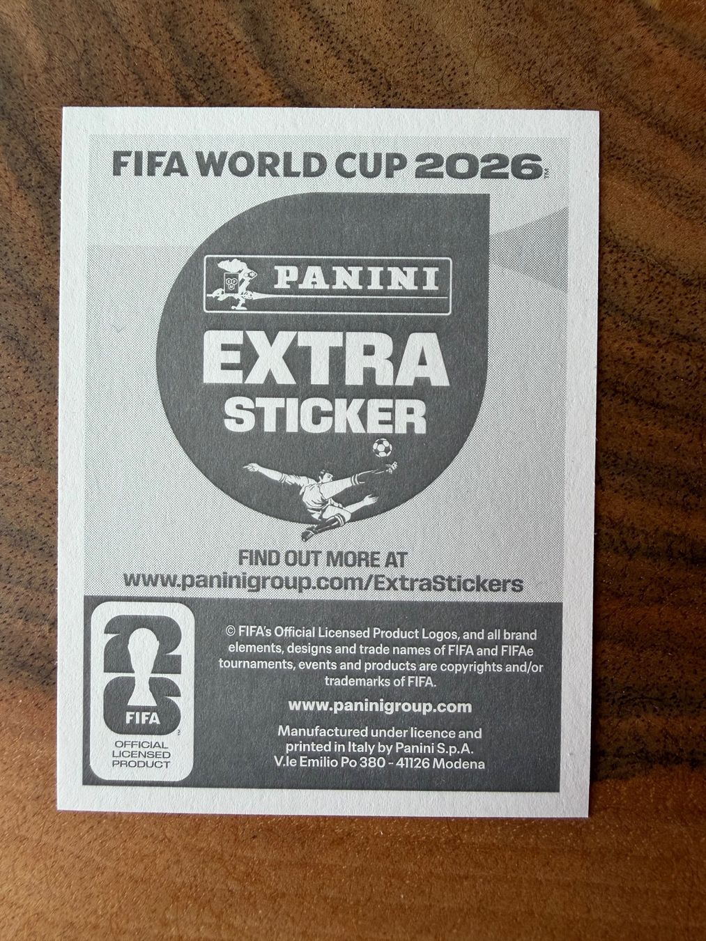 Extra Sticker Silber Panini World Cup WM 2026 Valverde (Neu (gemäss ...