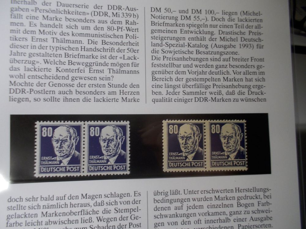 DDR Marke Dt Post 80 Pf Ernst Thälmann mit und ohne Lack ** | Kaufen ...