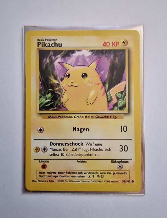 Pikachu Base Set Pokemon Card DE (Gebraucht) in Vordemwald für CHF 4 ...