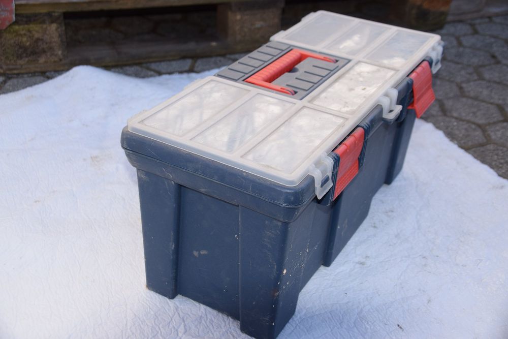 Werkzeugkiste mit Sortierfach, blau-rot | Kaufen auf Ricardo