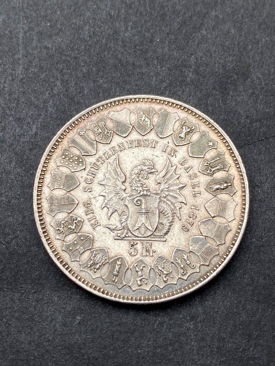5 Franken Eidg. Schützenfest Basel 1879 (Gebraucht) in winterthur für CHF 62 – mit Lieferung auf ...