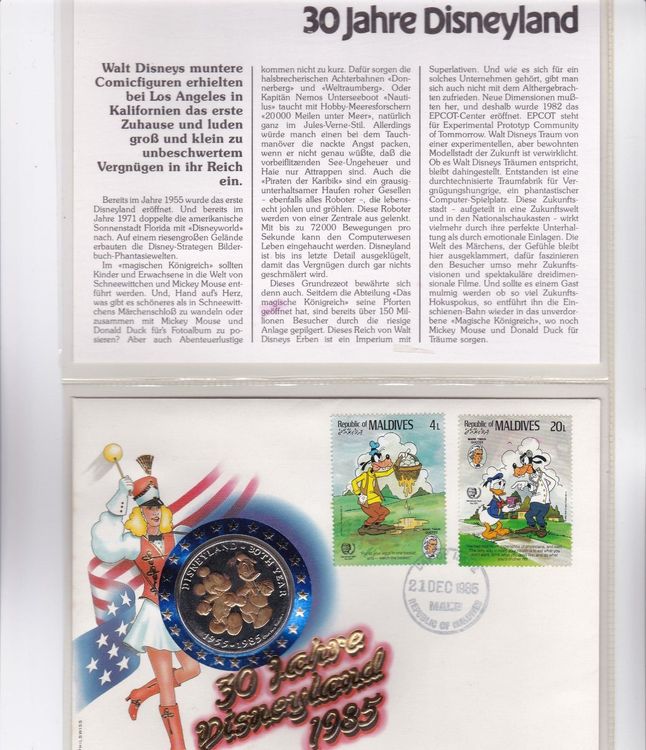 53/NUMIS BRIEF MALDIVEN WALT DISNEYS | Kaufen auf Ricardo