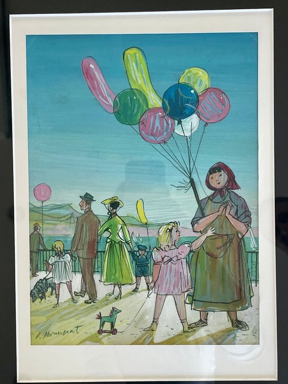 MONNERAT Pierre, Mischtechnik auf Papier, signiert (Gebraucht) in ...