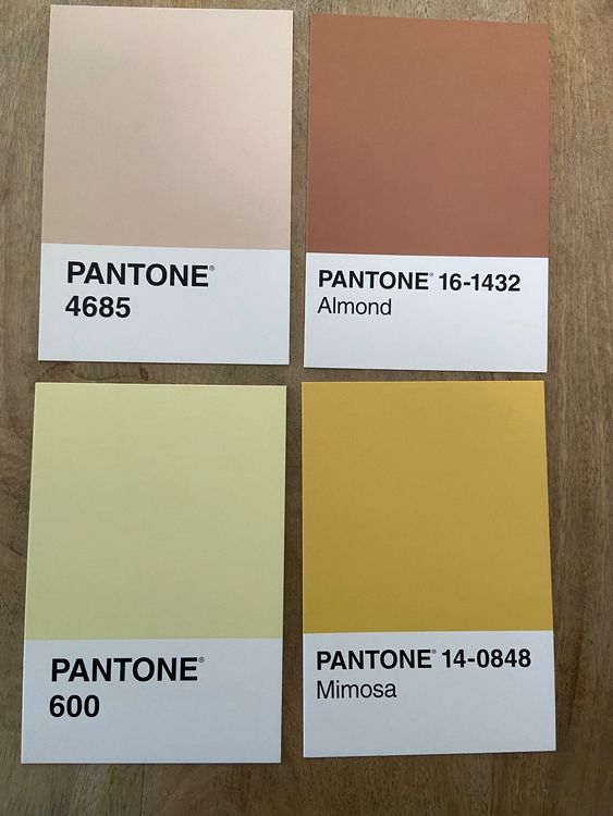 4 AK Karten Schreibkarten Pantone neu Postkarten (Neu (gemäss ...