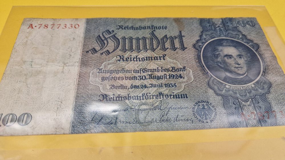 Historische Reichsmark Note 100 Jahrgang 1935 (Gebraucht) in Herisau ...