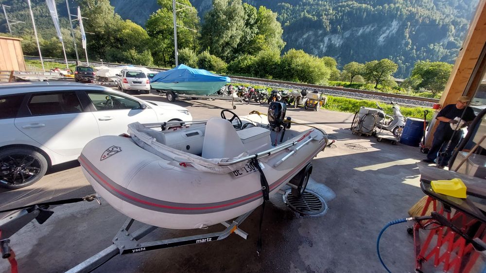 Sergio Cellano AL390 Schlauchboot mit Suzuki 6PS Motor | Kaufen auf Ricardo