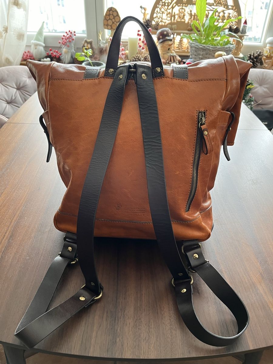 Hochwertiger Lederrucksack Conte di Cavour – Made in Italy – (Neu ...