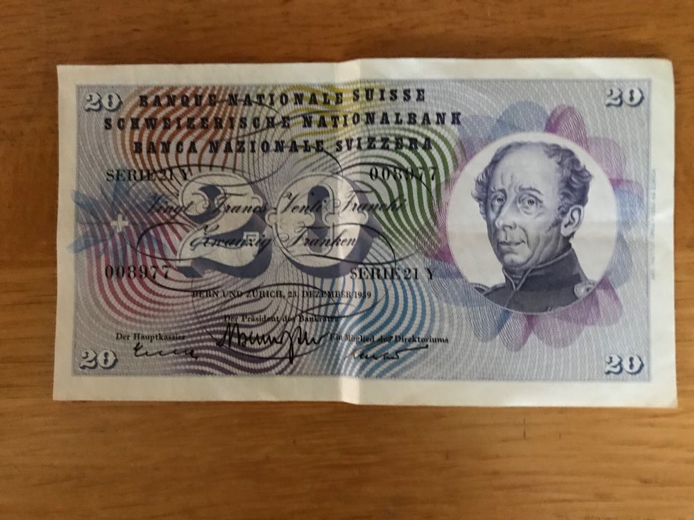 Alte Schweizer 20er Note | Kaufen auf Ricardo