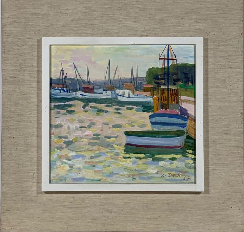 Leo Deck (1908-1997) Gemälde / Hafenszene mit Booten (Gebraucht) in Root für CHF 149 – mit ...