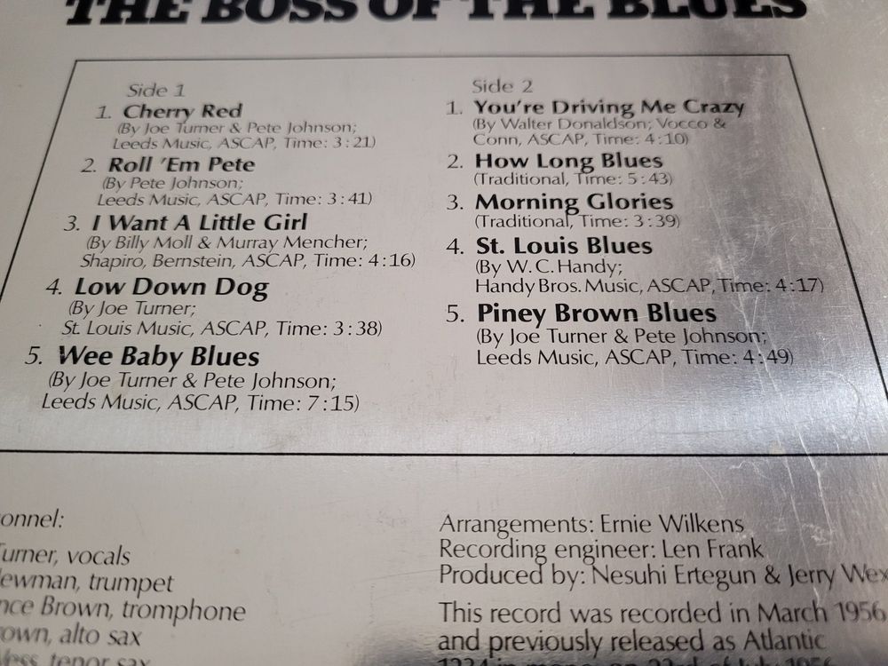 Joe Turner – The Boss Of The Blues Cover VG / Vinyl VG* (Gebraucht) in ...