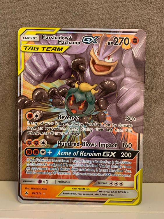 Marshadow & Machamp GX ENG Unbroken Bonds Pokemon 82/214 | Kaufen auf Ricardo