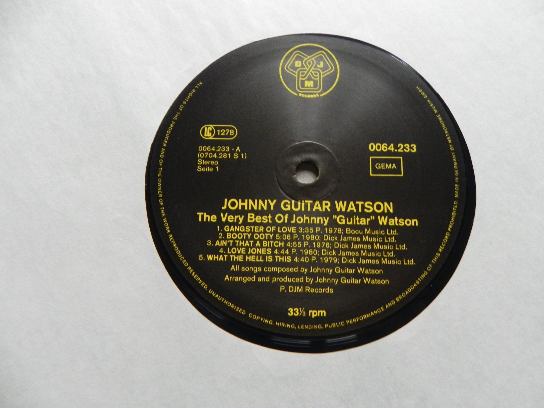 LP Funk Soul Disco Johnny Guitar Watson 1981 Very Best of (Gebraucht ...