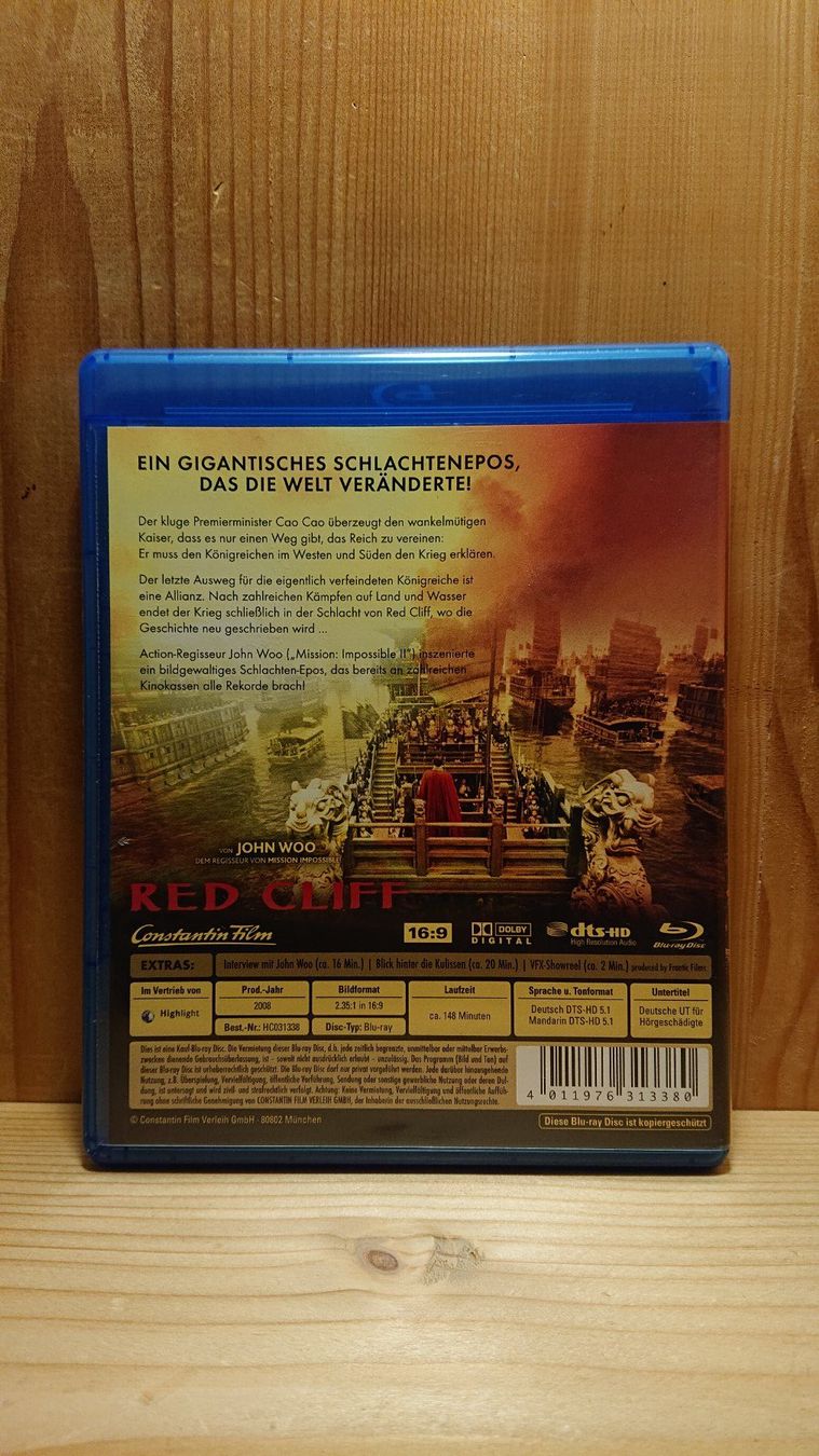 RED CLIFF Blu-Ray (Gebraucht) in Wilderswil für CHF 2.9 – mit Lieferung ...