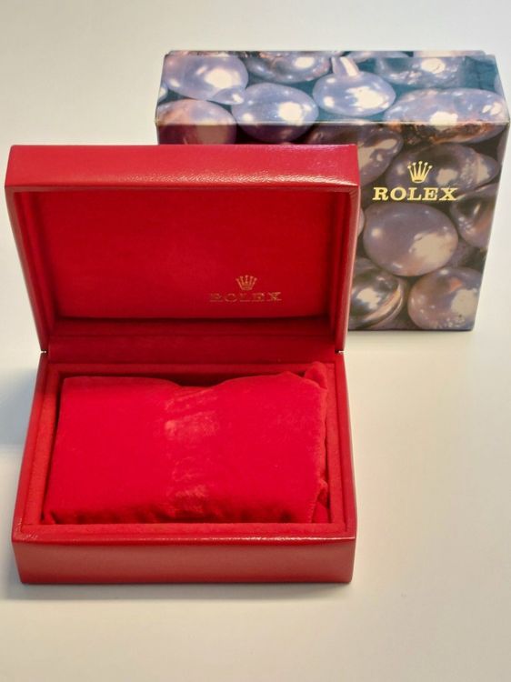 Rolex Box Nr. 14.00.02 - rot - VINTAGE - wie NEU | Kaufen auf Ricardo