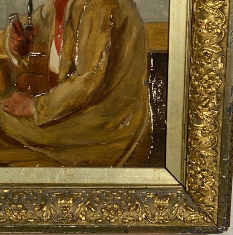 Antike Gemälde von Mann mit Pfeife Monogrammiert (Gebraucht) in Root für CHF 20 – mit Lieferung ...