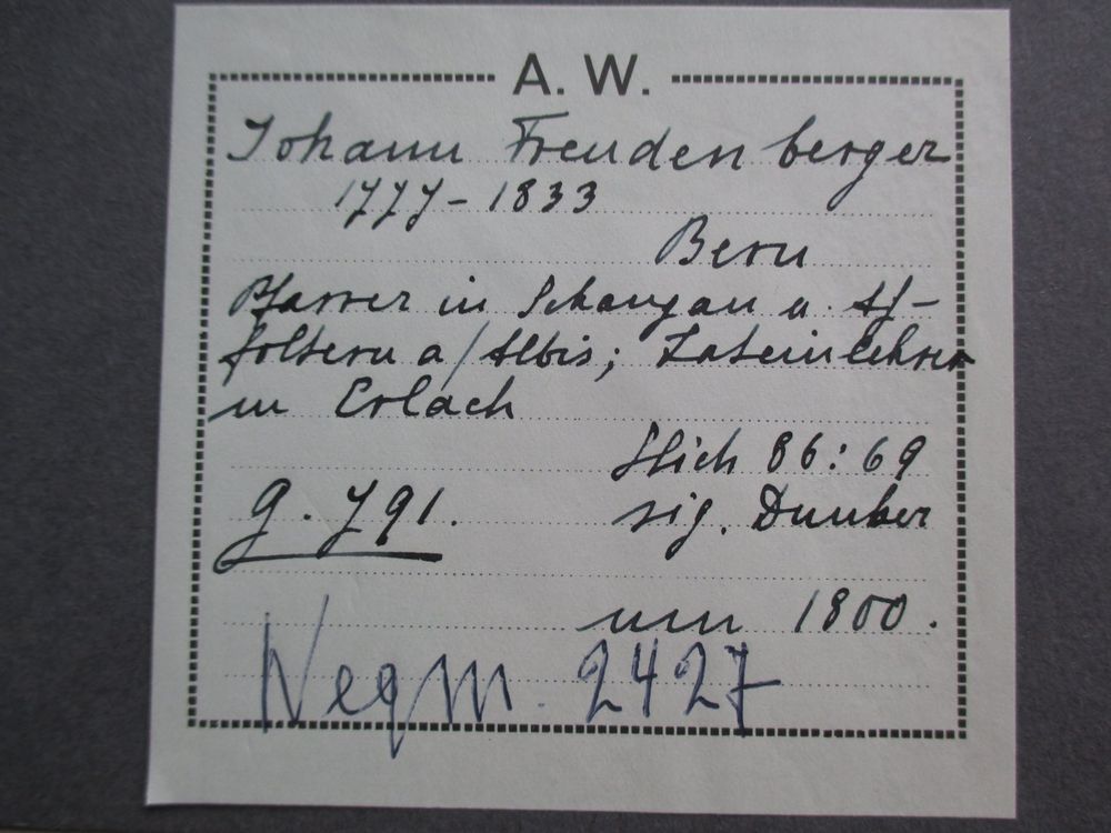 Ex Libris Johannes Freudenberger (um 1800) (Gebraucht) in Obfelden für ...