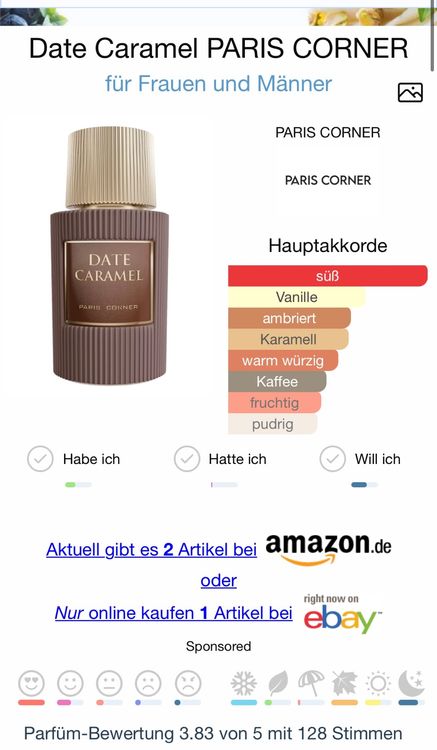 PARIS CORNER DATE CARAMEL EDP 2ML ( Sticky Dates Lush) (Gebraucht) in ...