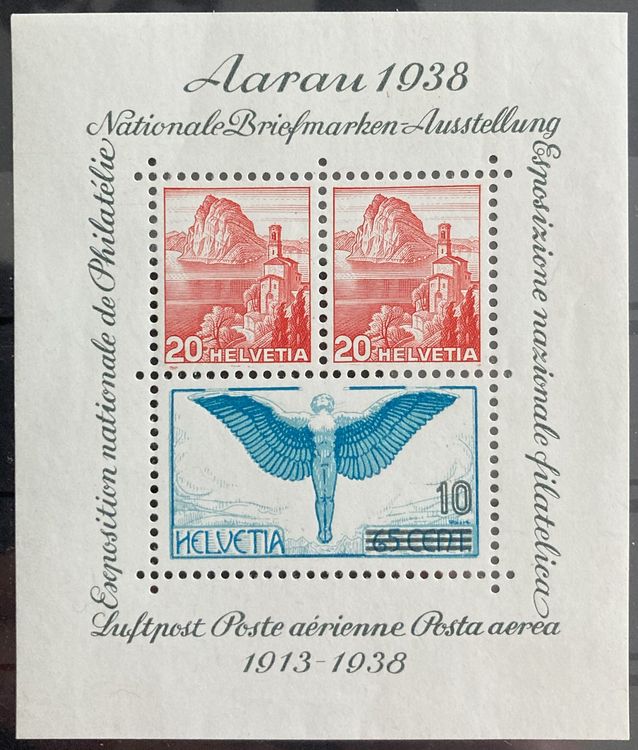 Aarauerblock W11 1938 postfrisch (**), SBK 90 Fr. (Gebraucht) in Flawil für CHF 12 – mit ...