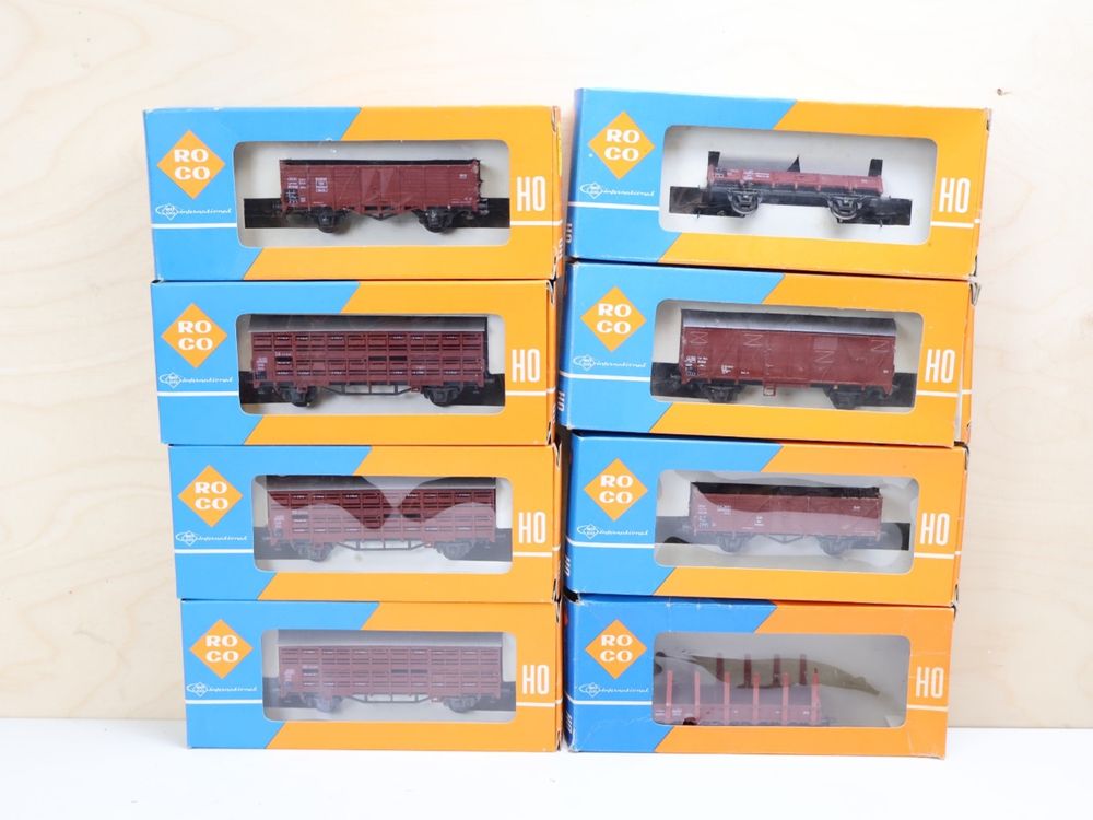 ROCO 8 x verschiedene Güterwagen - 4308/4314/4309 etc. - H0 | Acheter ...