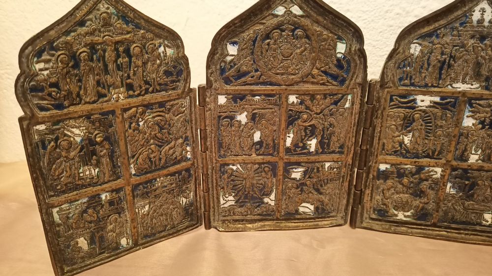 Russische 4-teilige Reiseikone "Tetraptychon" 18./19. Jh (Gebraucht) in Schwerzenbach für CHF ...