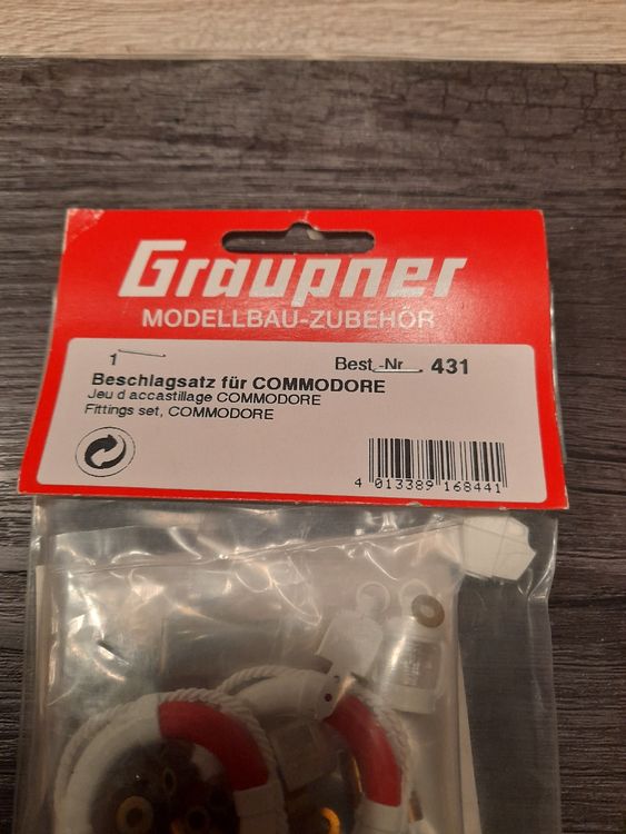 Graupner Beschlagsatz zu Commodore Bestell Nr 431 neu und or (Neu und originalverpackt) in ...