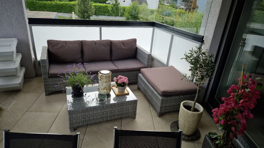 Gemütliches Balkon-Lounge-Set Rattan | Kaufen auf Ricardo