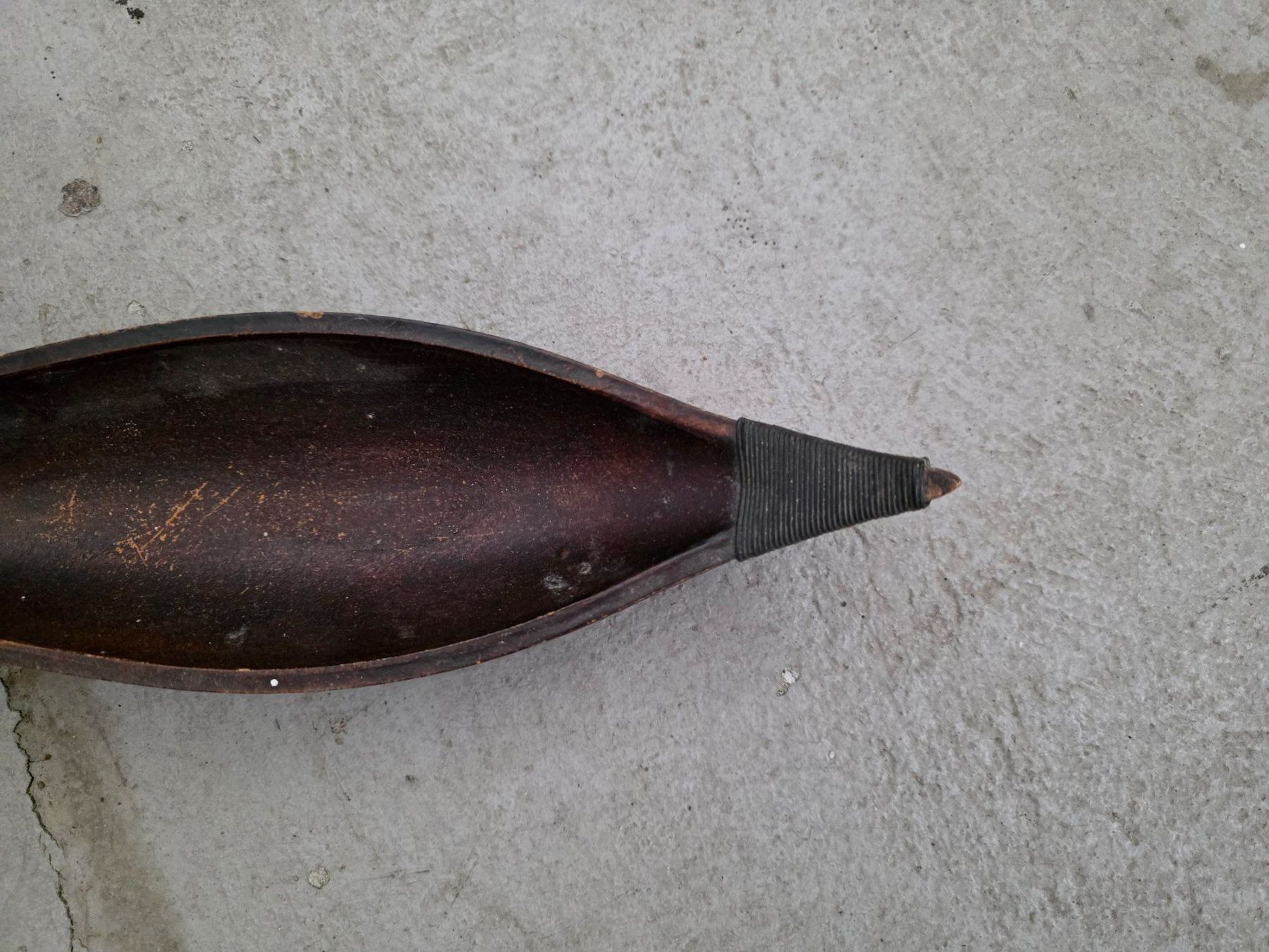 Holz Schiff Schale Räucher Schale Bananen Blatt 57 cm (Gebraucht) in ...