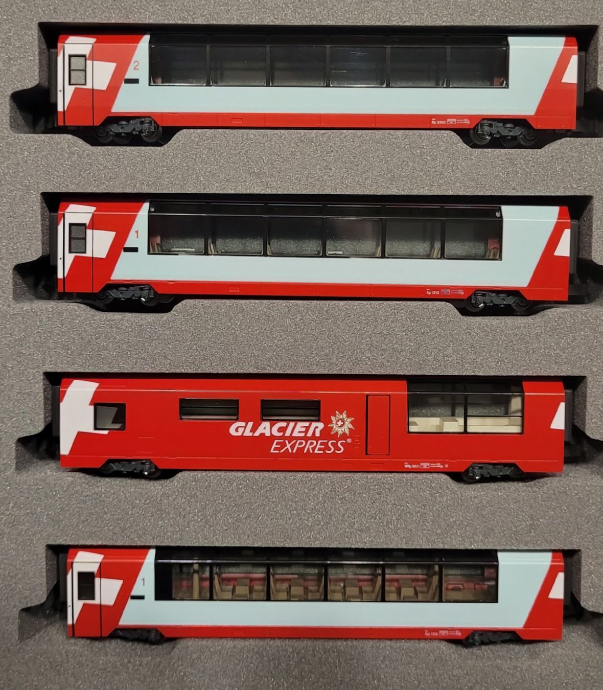 Kato 10-2027 RhB Glacier Express Ergänzungsset 4-teilig (Neuf avec ...