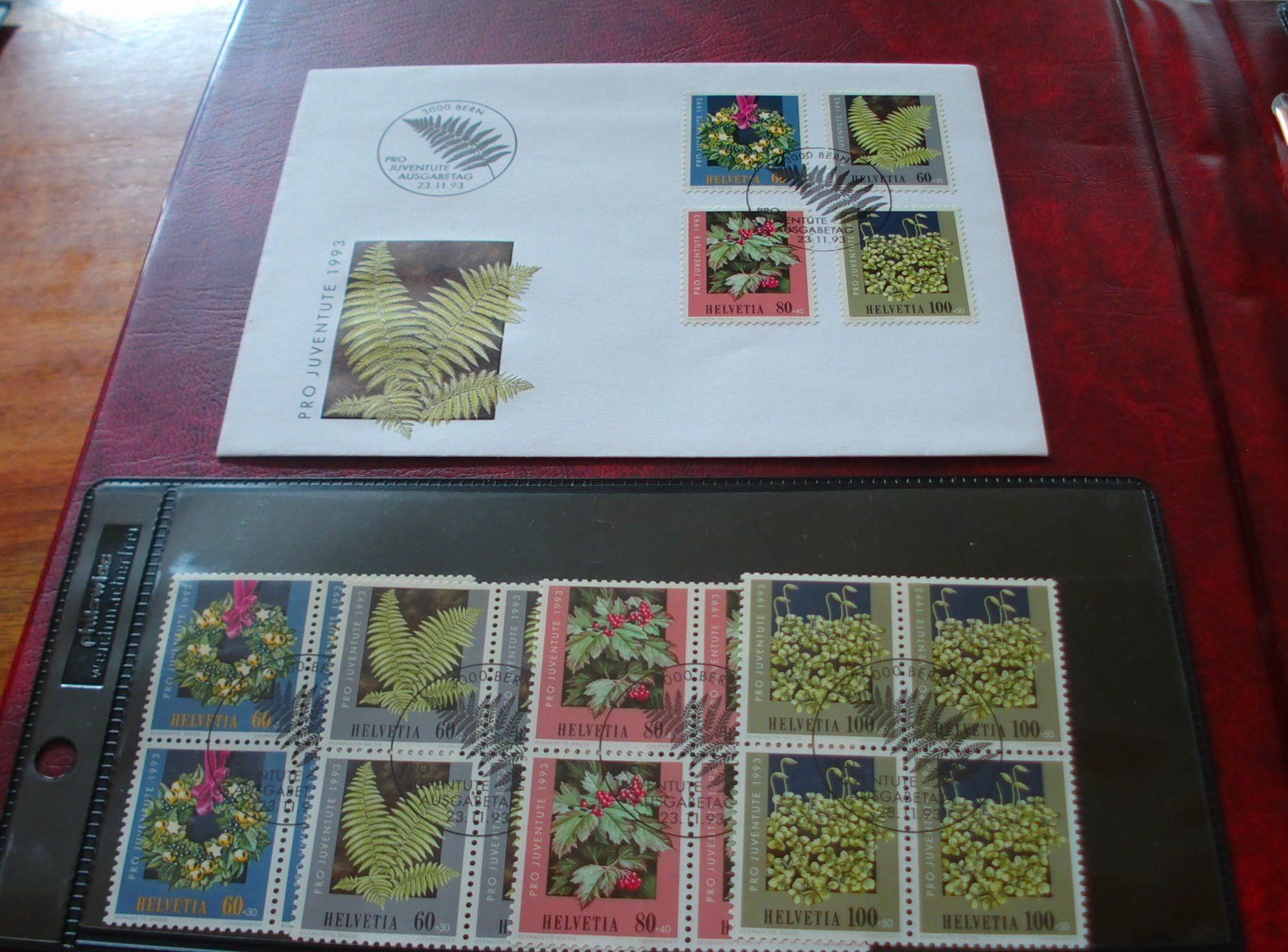 Pro Juventute 1993, FDC + Satz Lose 4erblocks, ET-o (Gebraucht) in Niederwil AG für CHF 1 – mit ...