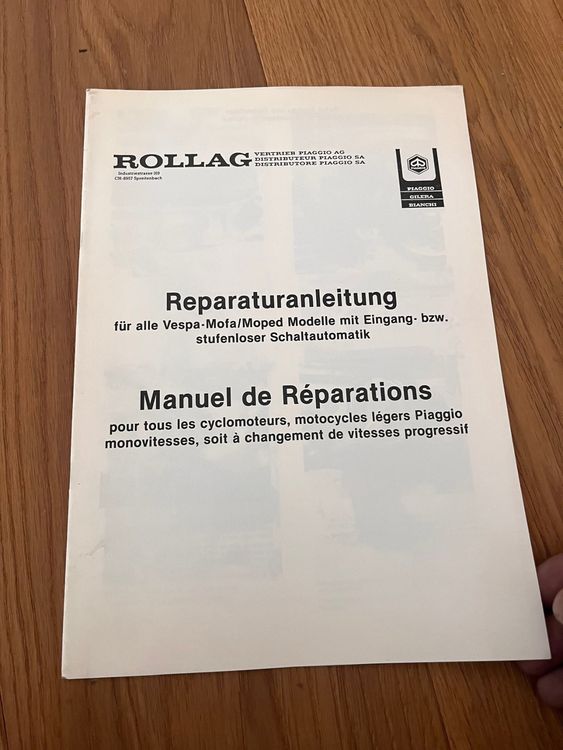 Vespa Mofa Ciao Reparaturanleitung Rollag – Top Rarität (Gebraucht) in ...