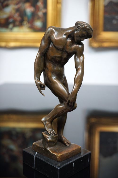 BRONZE SKULPTUR ADAM FIGUR DER DENKER VON AUGUSTE RODIN | Kaufen auf ...