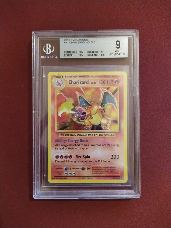 Pokemon - Charizard Evolutions Holo BGS 9 | Kaufen auf Ricardo