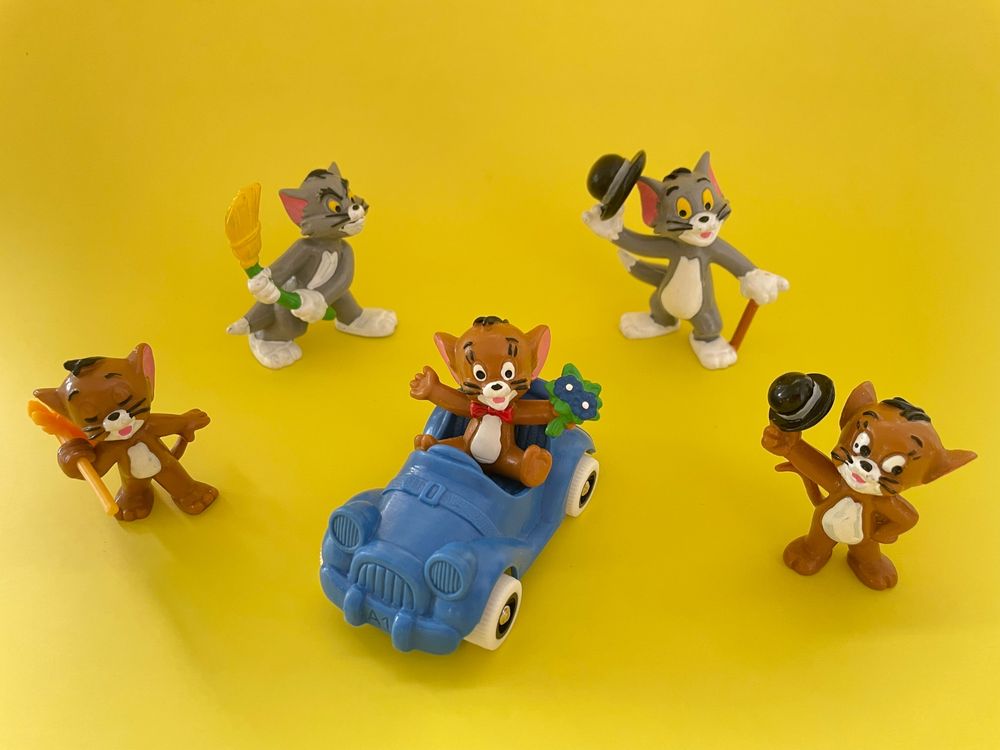 5x Tom & Jerry Comic Figur 1986/2000 MGM Turner Bully Auto (Gebraucht ...