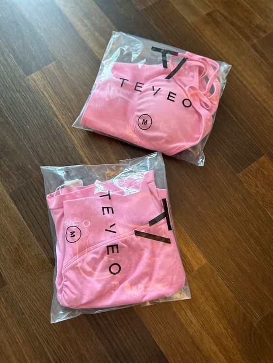 TEVEO Statement Set Pink Bh & Scrunch Short Gr. M Sport (Neuf avec ...