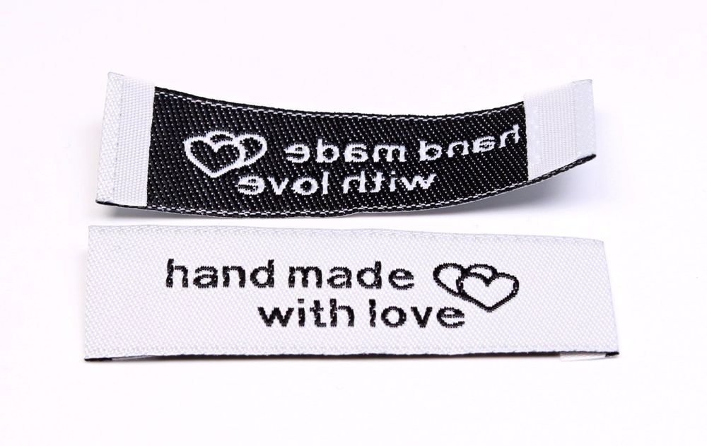 Label "Hand made with love" weiss (1 Stück) (Neu und originalverpackt ...