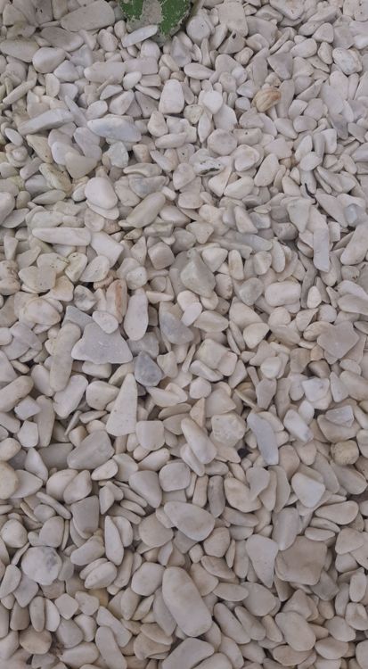 Weisse Zierkiesel, Gartenkies, Deko Kieselsteine 500kg (Gebraucht) in ...