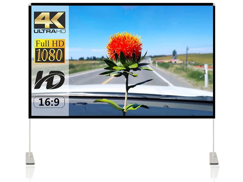 120 Zoll Beamer Leinwand, 16:9 Projektor Leinwand + Ständer (Neu und ...